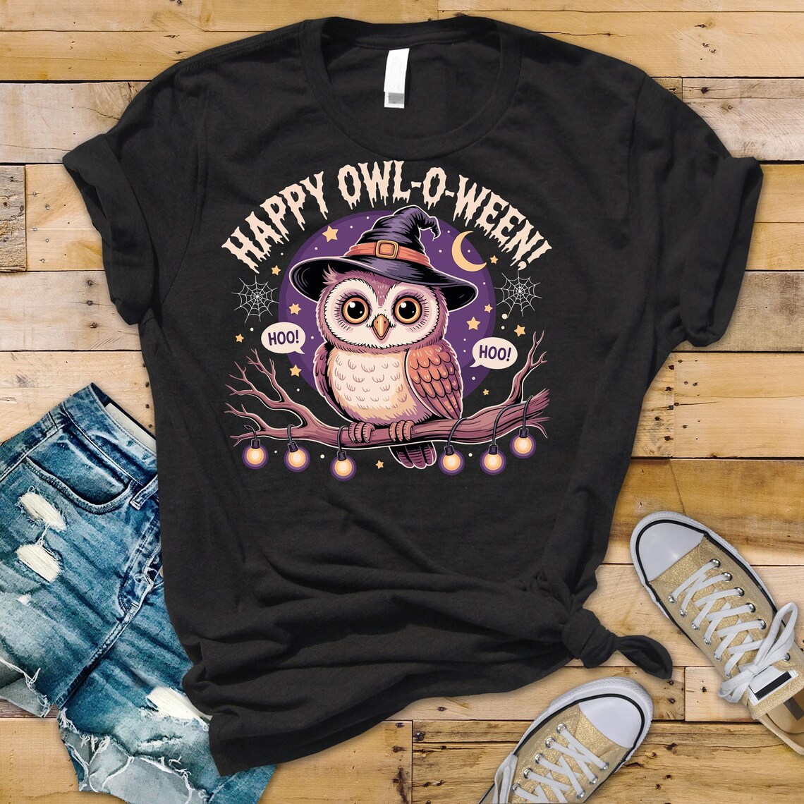 Happy Owl-o-ween SVG PNG | Spooky Owl Halloween Design (digital ...