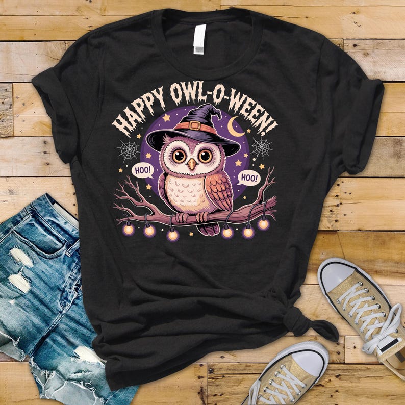 Happy Owl-o-ween SVG PNG | Spooky Owl Halloween Design (digital ...