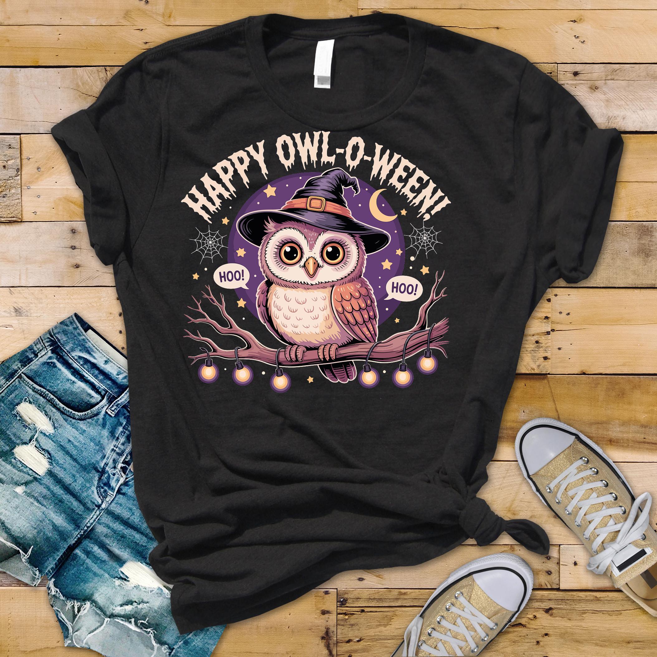 Happy Owl-o-ween SVG PNG | Spooky Owl Halloween Design (digital ...