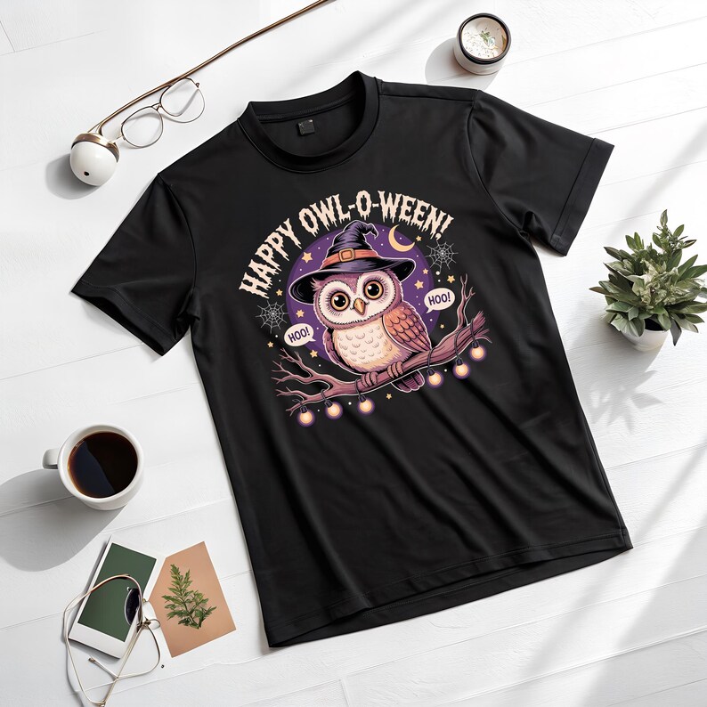 Happy Owl-o-ween SVG PNG | Spooky Owl Halloween Design (digital ...