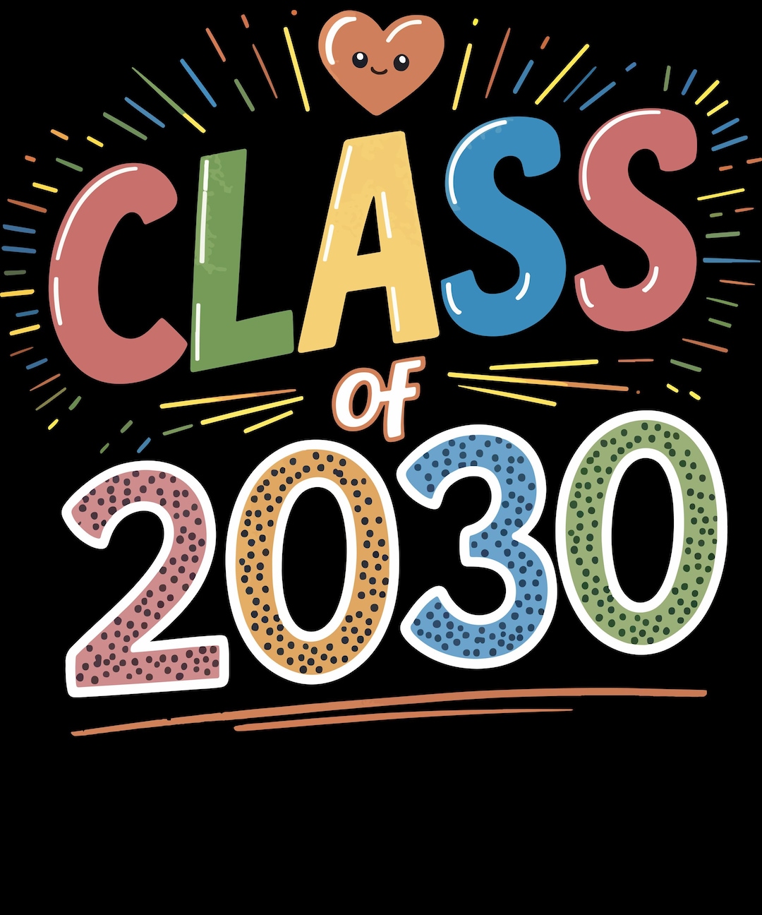 Class of 2030 Graduation Design – PNG SVG, Kids Shirt (digital Download ...