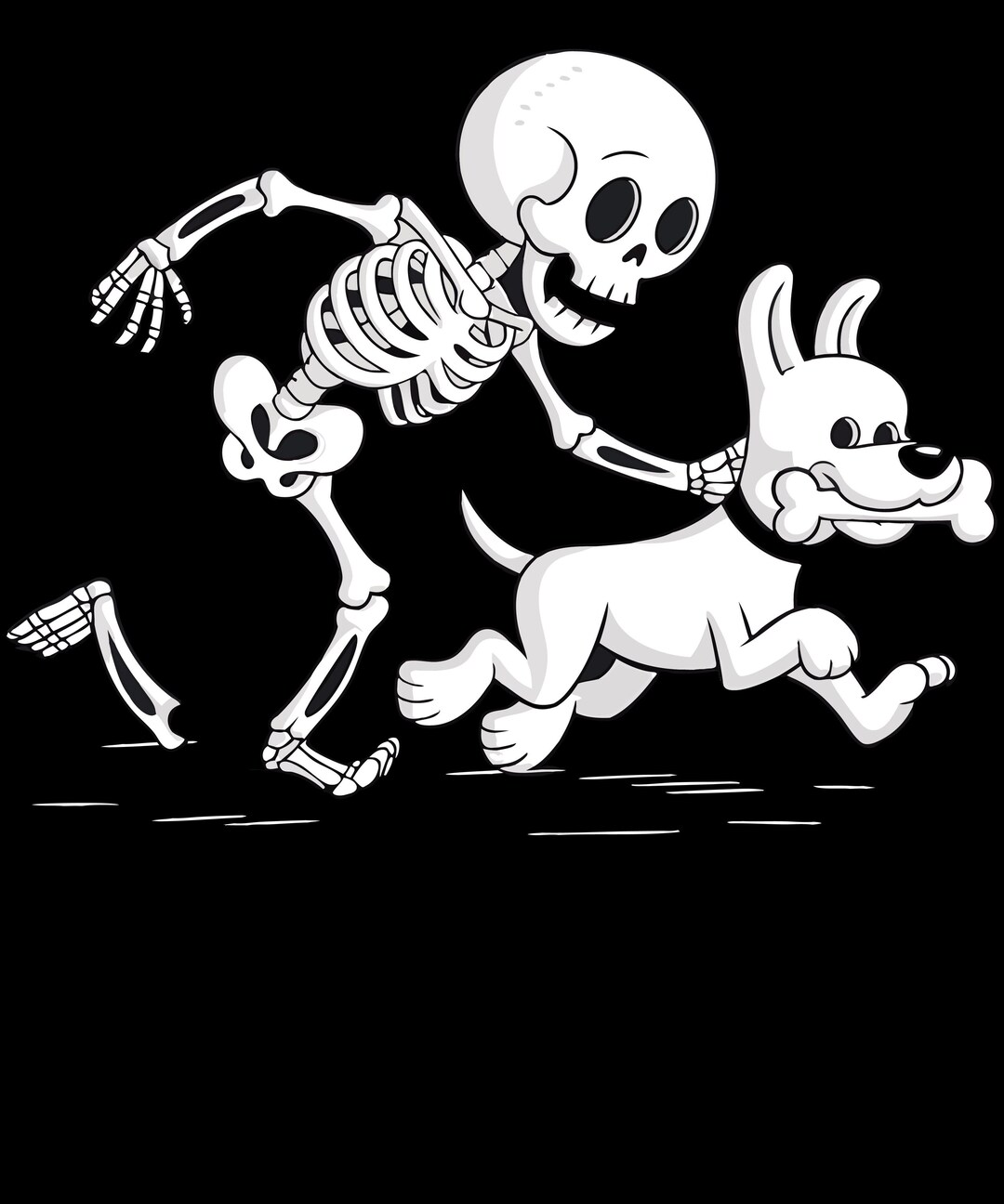 Funny Skeleton Dog Bone Clipart – Halloween SVG PNG (digital Download ...