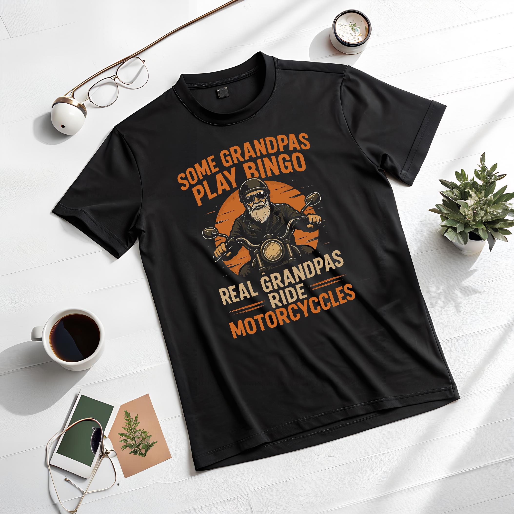 Motorcycle Grandpa SVG PNG – Funny Biker Grandpa Shirt Design – Real ...