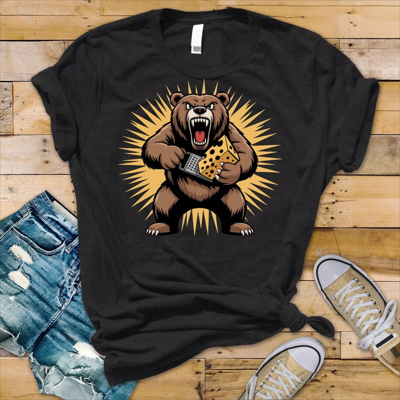 Funny Bear Grating Cheese PNG SVG | Aggressive Bear Cheese Grater ...