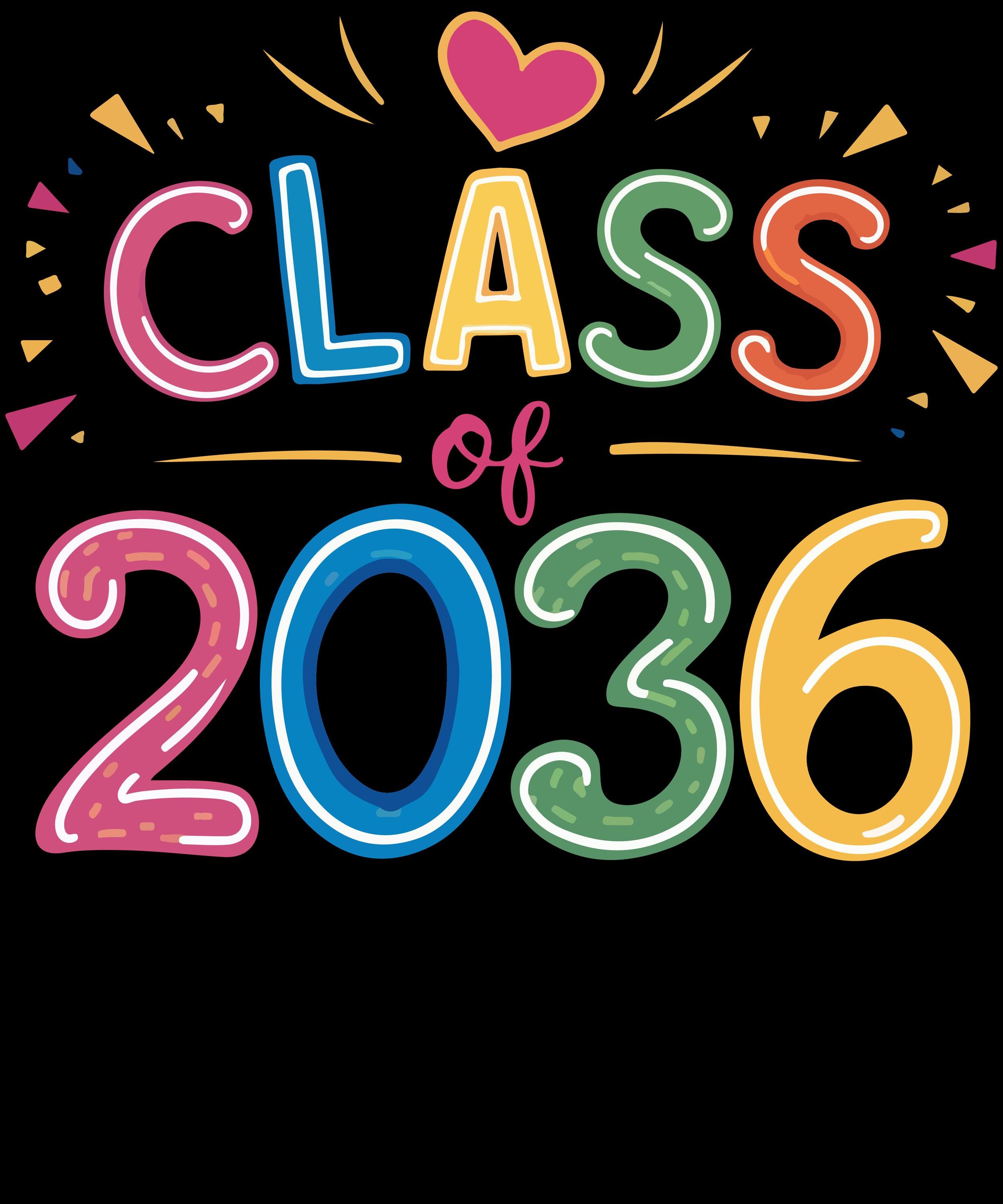 Class of 2036 Graduation Design – Kids' Shirt PNG SVG (digital Download ...
