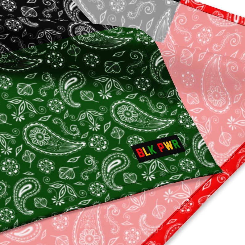 RBG Pan African Flag Paisley Bandana - Etsy