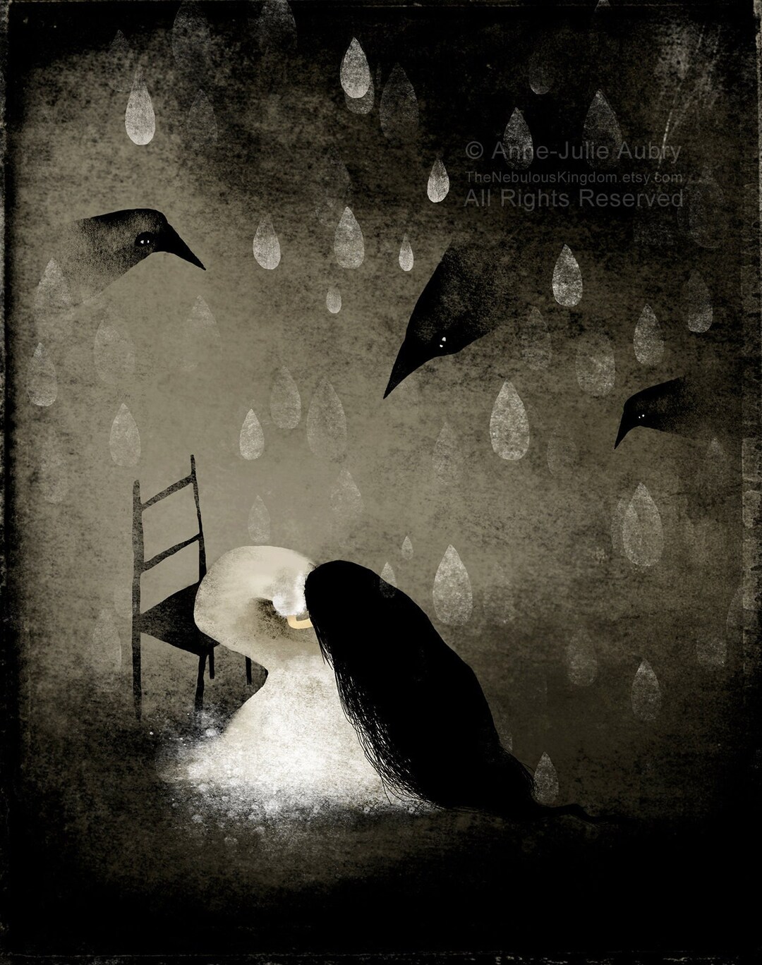 This Glorious Sadness Matte Paper Print Whimsical Art - Etsy