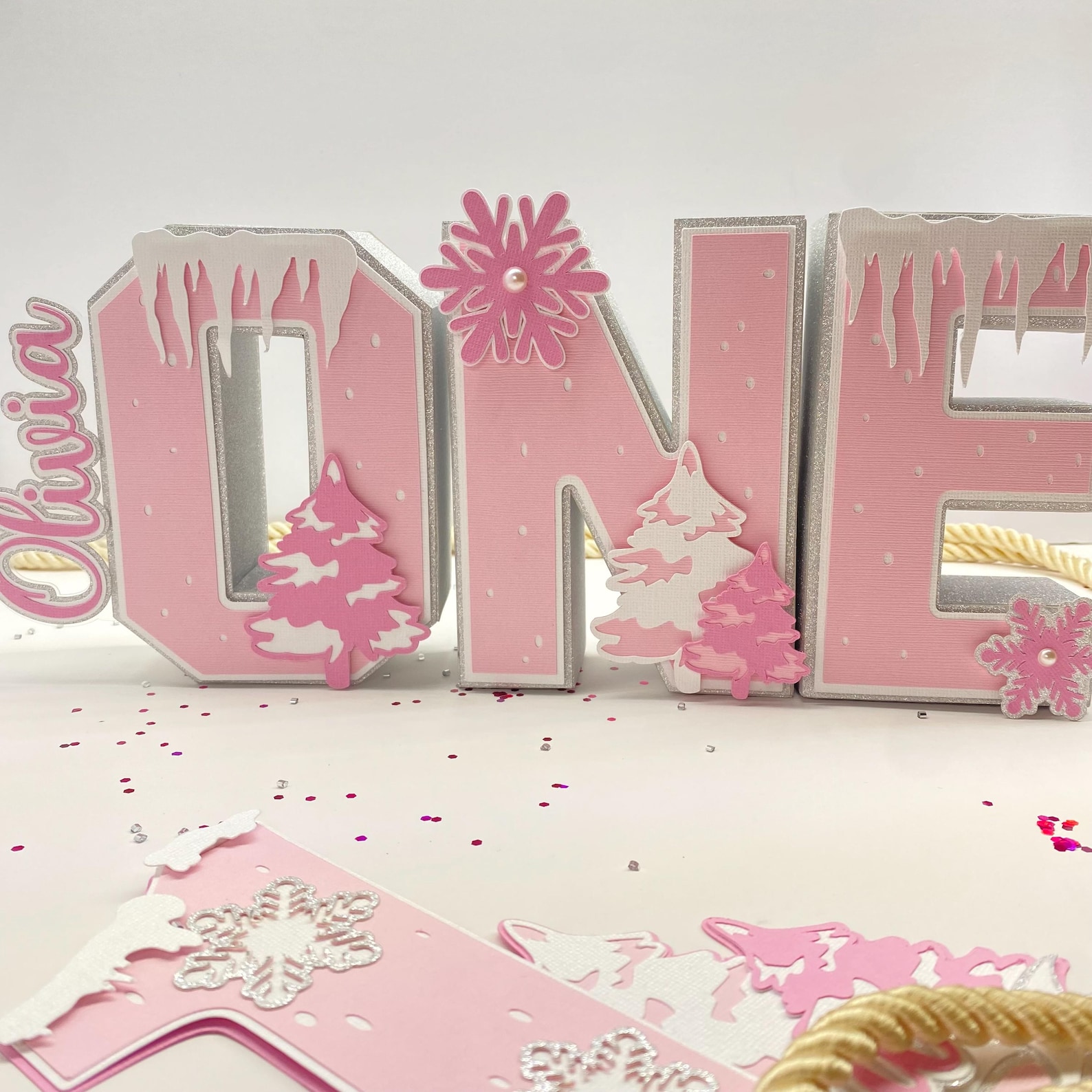 Winter Onederland 3D Letters, Winter Onederland Party Decor, Winter ...