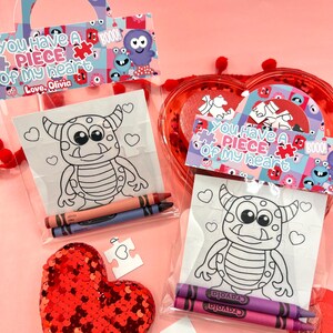 Valentine Coloring Puzzle Kit, Valentines Day Classroom Favors ...