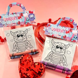 Valentine Coloring Puzzle Kit, Valentines Day Classroom Favors ...