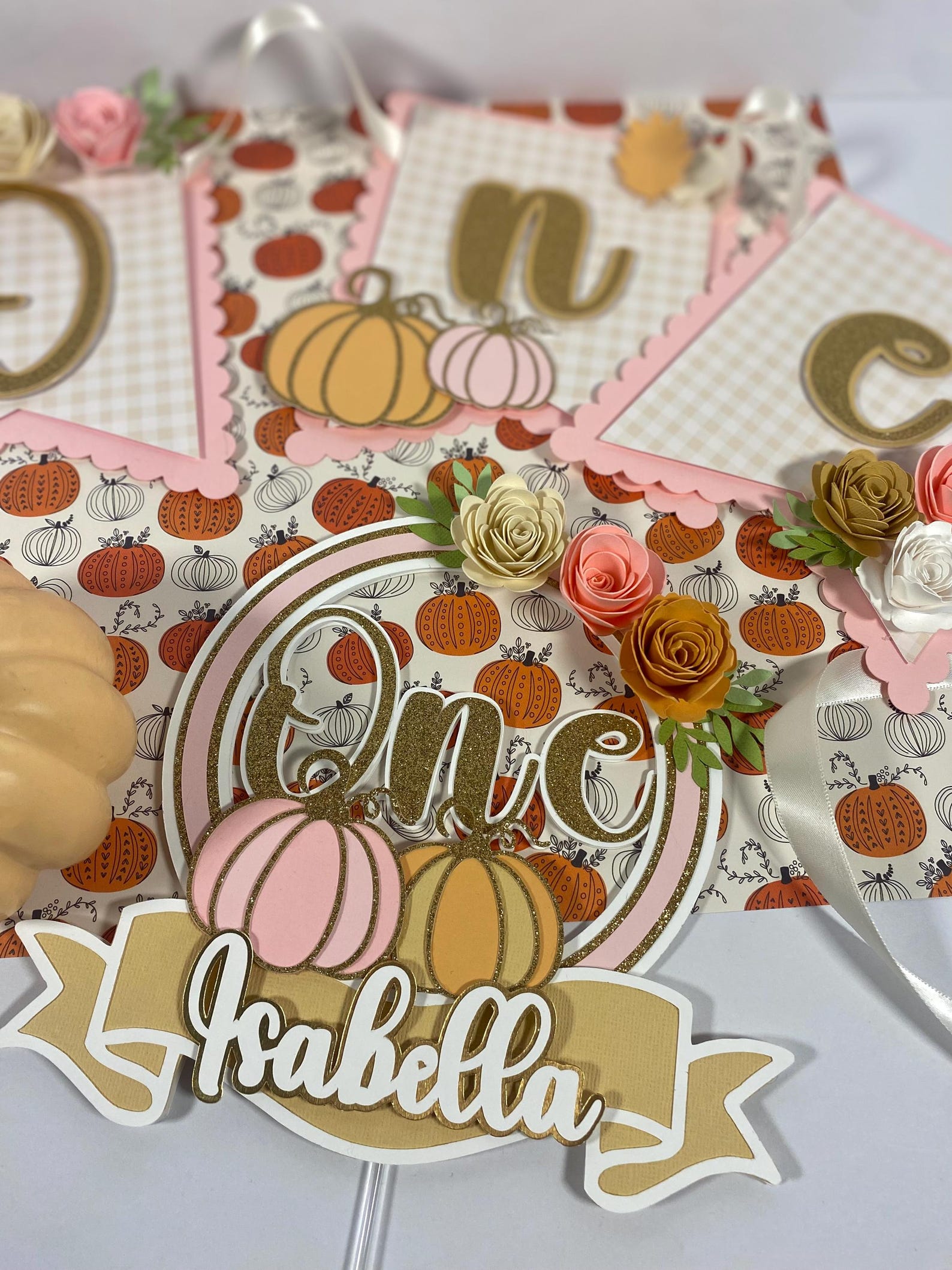 Pumpkin High Chair Banner, Pumpkin Birthday Decor, One Little Pumpkin ...