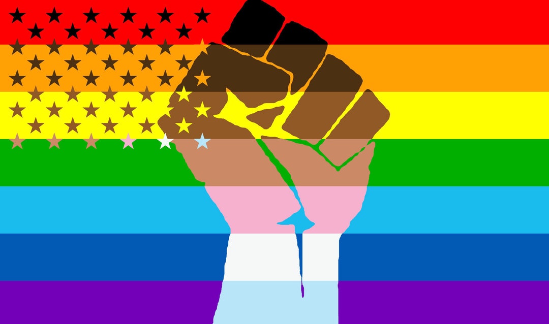 The New American Flag Queer Trans Gay Pride Rainbow Diversity Resist ...