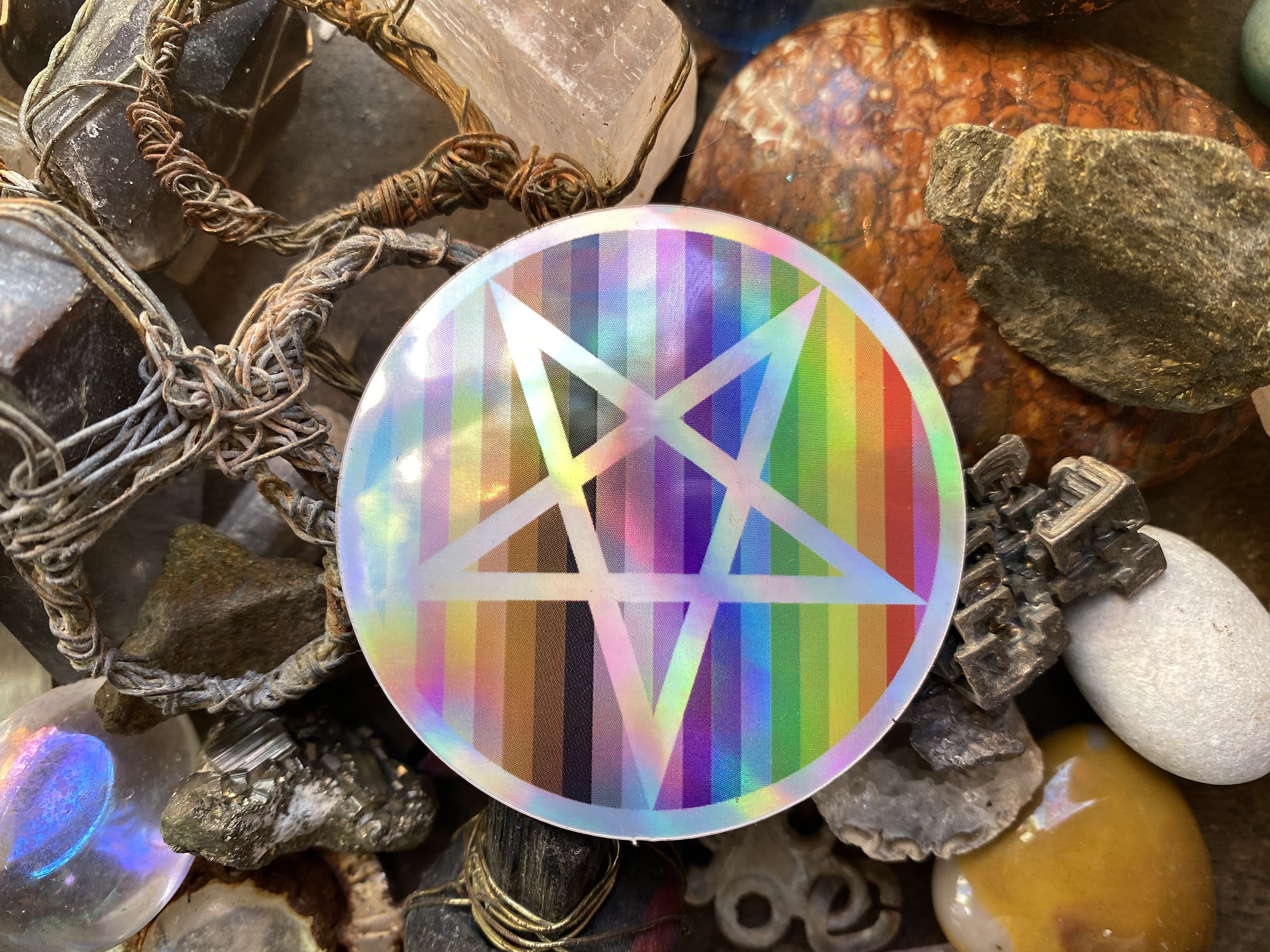 Rainbow Pentagram Star Sticker Magic Pagan Wiccan BIPOC Trans - Etsy ...
