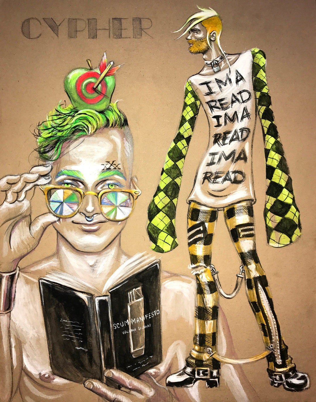 Cypher PRINT, Doug Ramsey X-men Poster Croquis Fashion Illustration ...
