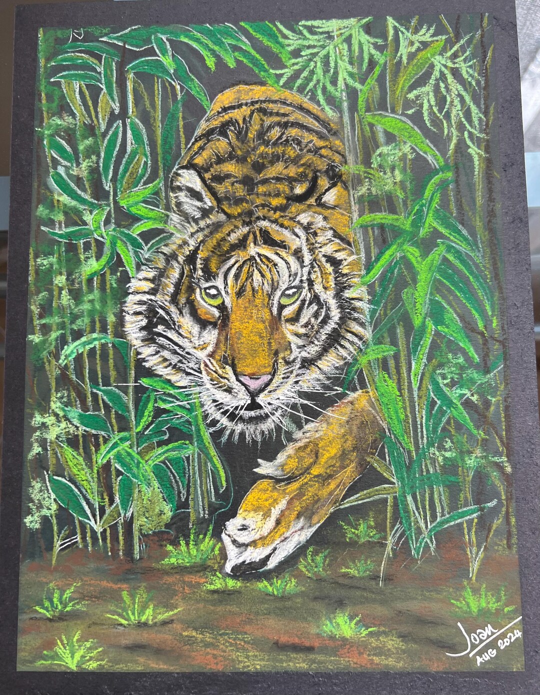 Modern Panpastel Tiger Painting (9x11) - Etsy