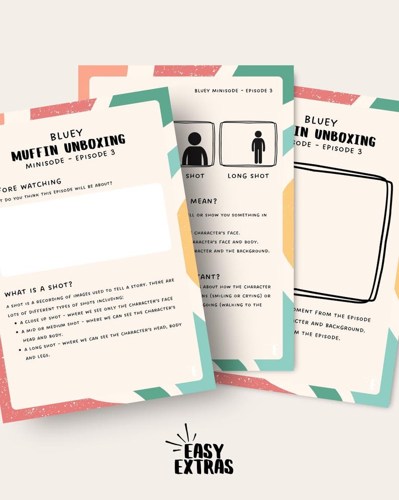 Bluey Media Literacy Activity Shot Types, Unboxing and Persuasive ...