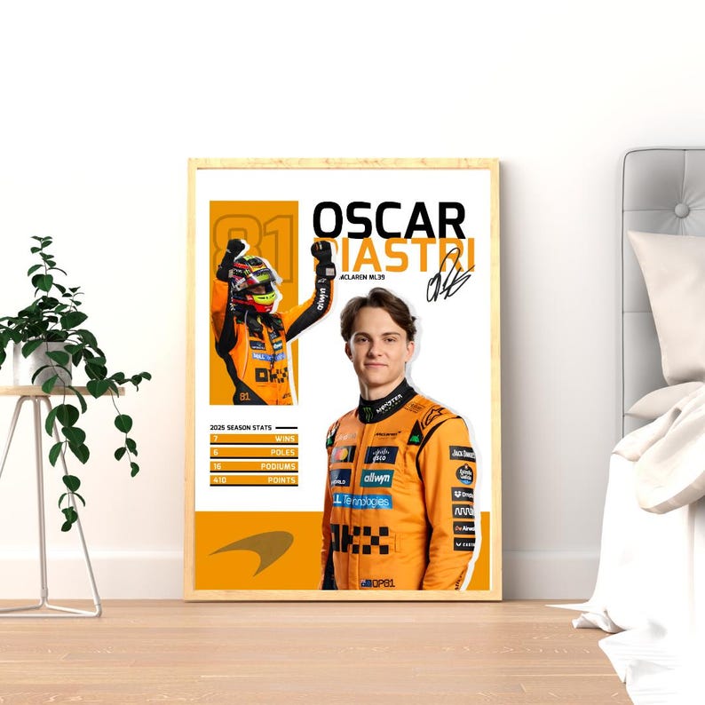 Oscar Piastri - Season 2025 - Etsy