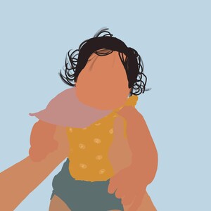 Faceless Portrait(digital), Custom Illustration, Personalised Photo ...