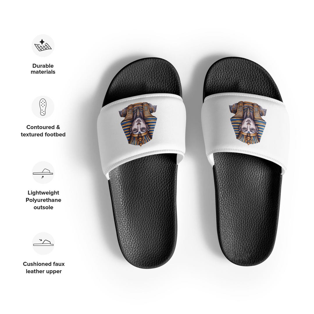 Egyptian Pharaoh Graphic Sandals, Comfortable Summer Footwear, Trendy ...