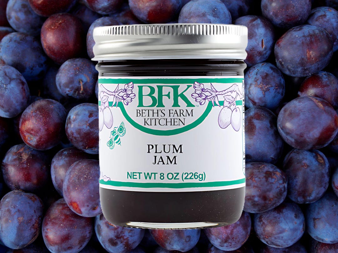 Plum Jam Homemade Fruit Spread Vegan Low Sugar Local Plum Preserve ...