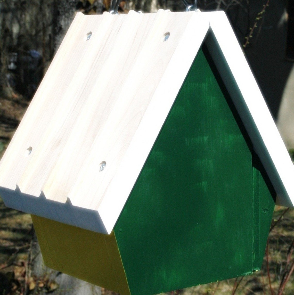 Upcycled Reclaimed Bird House Nest Box for Bluebird Chickadee Nuthatch ...