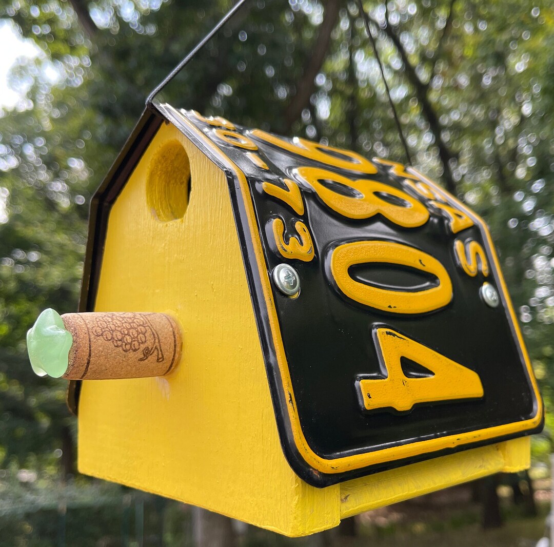 Upcycled KS License Plate Farm Bird House/nest Box for House Wren ...