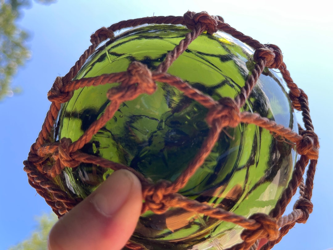 Mouth-blown Handmade BRITISH MADE Glass Fishing Float Oliver Green ...