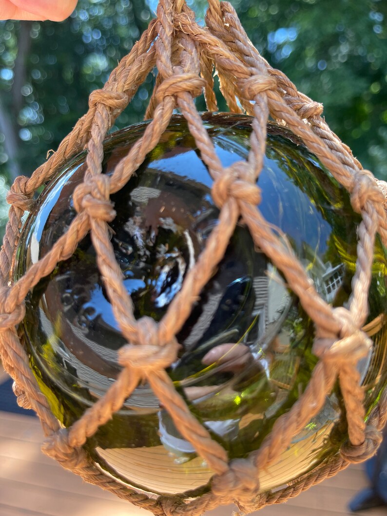 Mouth-blown Handmade BRITISH MADE Glass Fishing Float Oliver Green ...