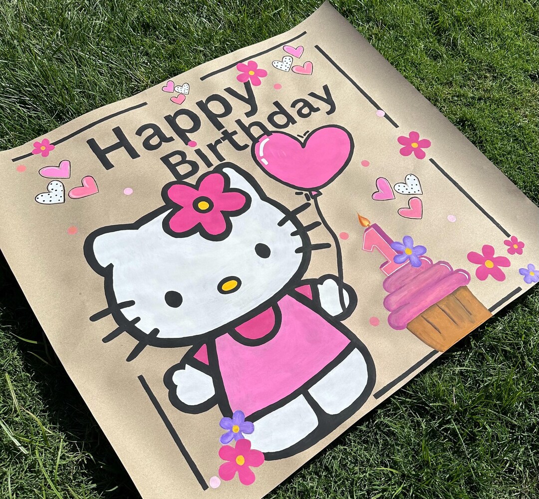 Hello Kitty Party Banner - Etsy