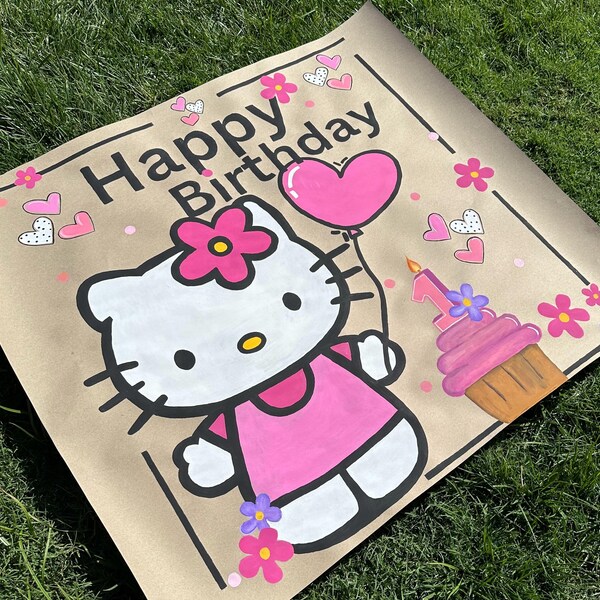 Hello Kittys Banner - Etsy