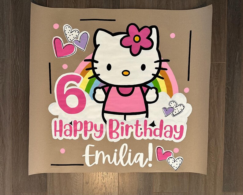 Hello Kitty Party Banner - Etsy