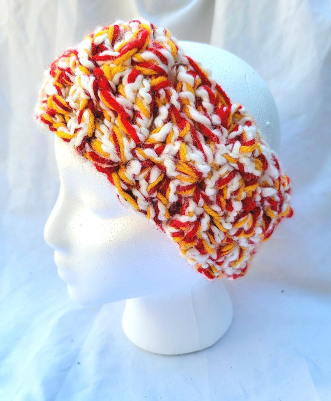 KC Chiefs Inspired Ear Warmers | Chiefs Ear Warmers | NFL | Crochet ...