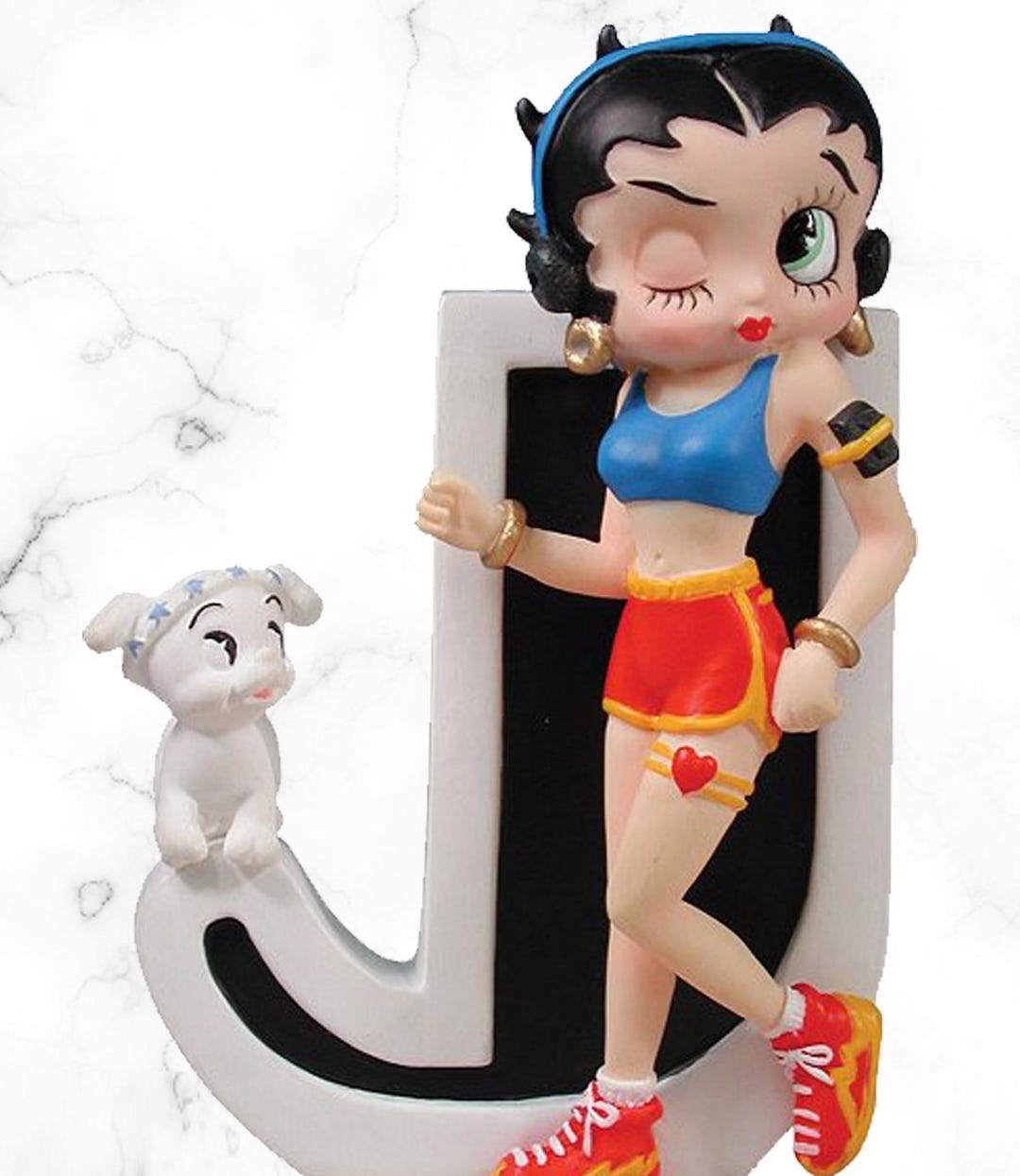 6750 Vintage Westland Giftware Letter J - Jogging - Alphabet Betty Boop ...