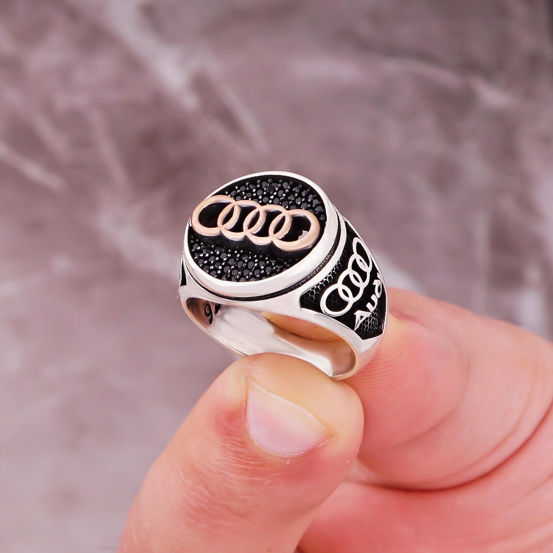 Audi Ring Sterling Silver, Unisex Audi Jewelry, Audi Car Accessories ...