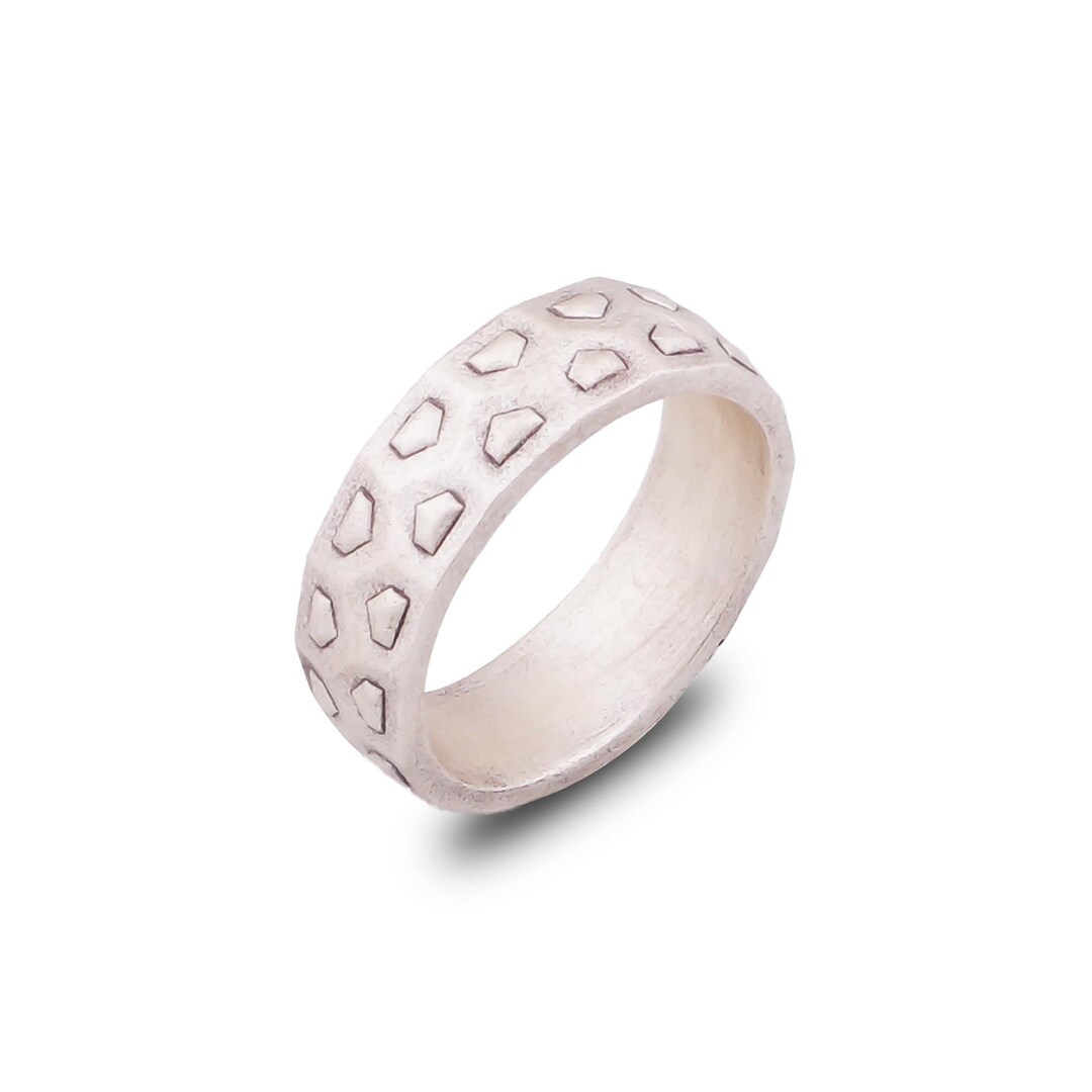 Dwarven Ring Sterling Silver, Mens Dwarf Ring, Unique Wedding Band ...