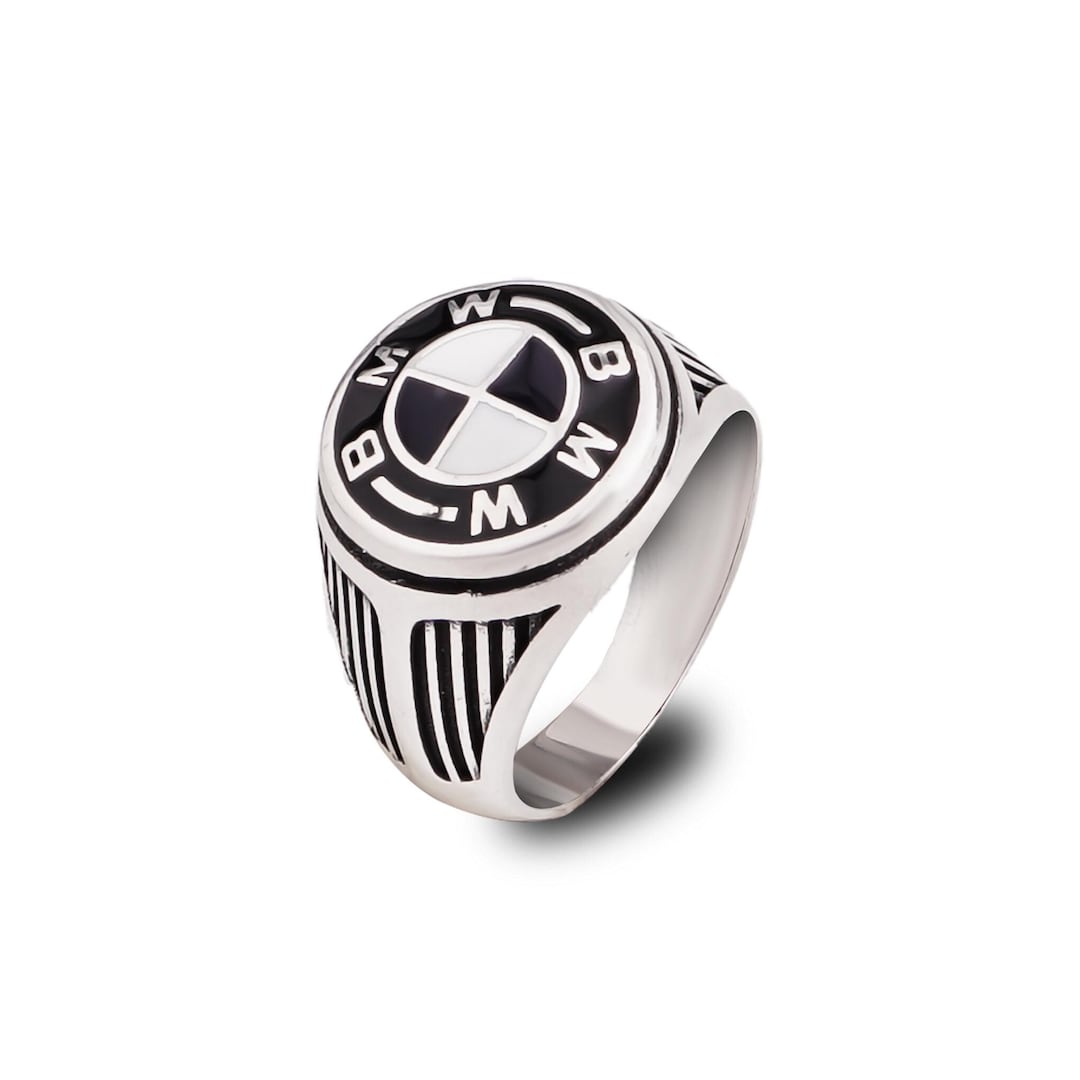 BMW Ring for Men, Chic BMW Jewelry, Sterling Silver Car Ring, German ...