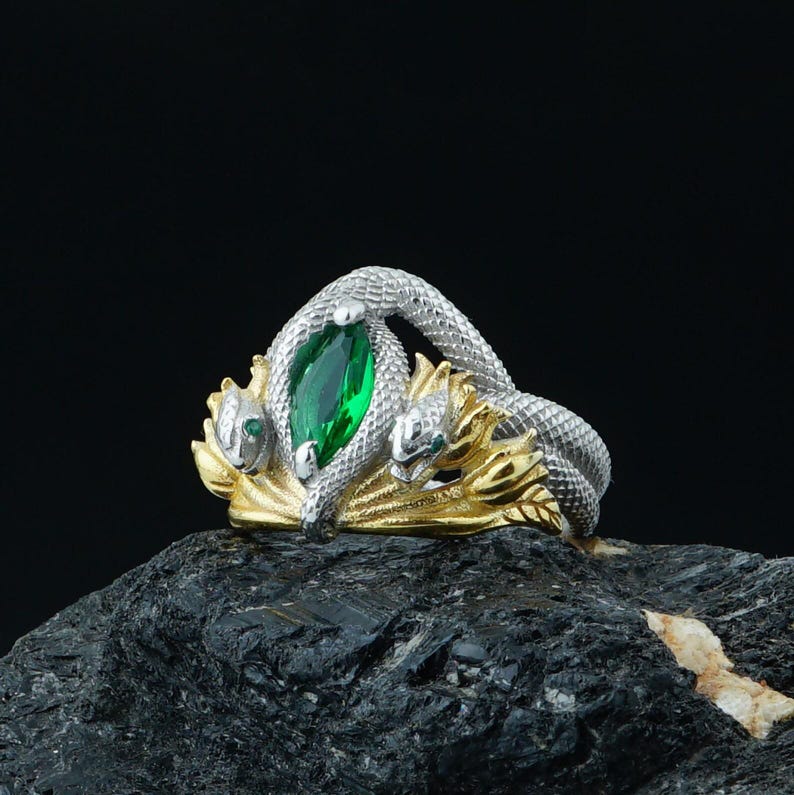 Ring of Barahir Sterling Silver, Handmade King Elessar Ring, 925 Silver ...
