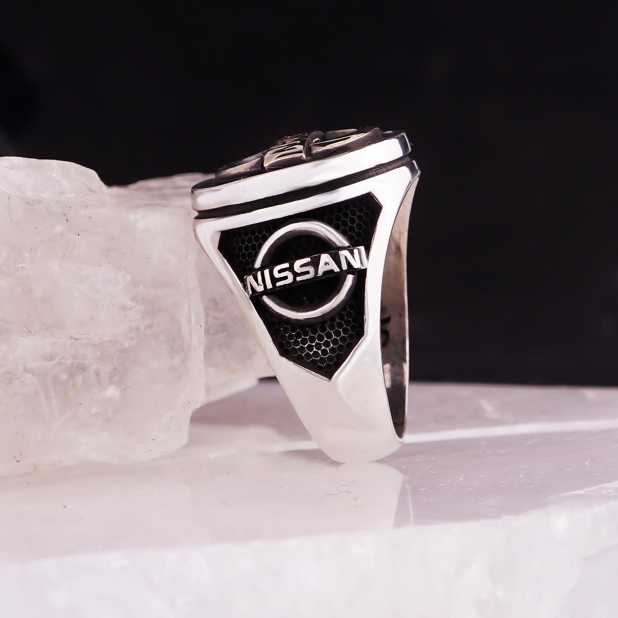 Nissan Ring Sterling Silver, Nissan Logo Jewelry, Nissan Car Ring ...