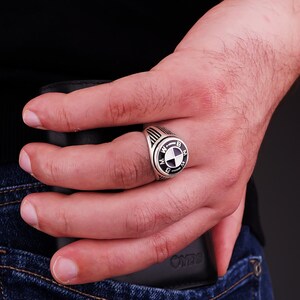 BMW Ring for Men, Chic BMW Jewelry, Sterling Silver Car Ring, German ...