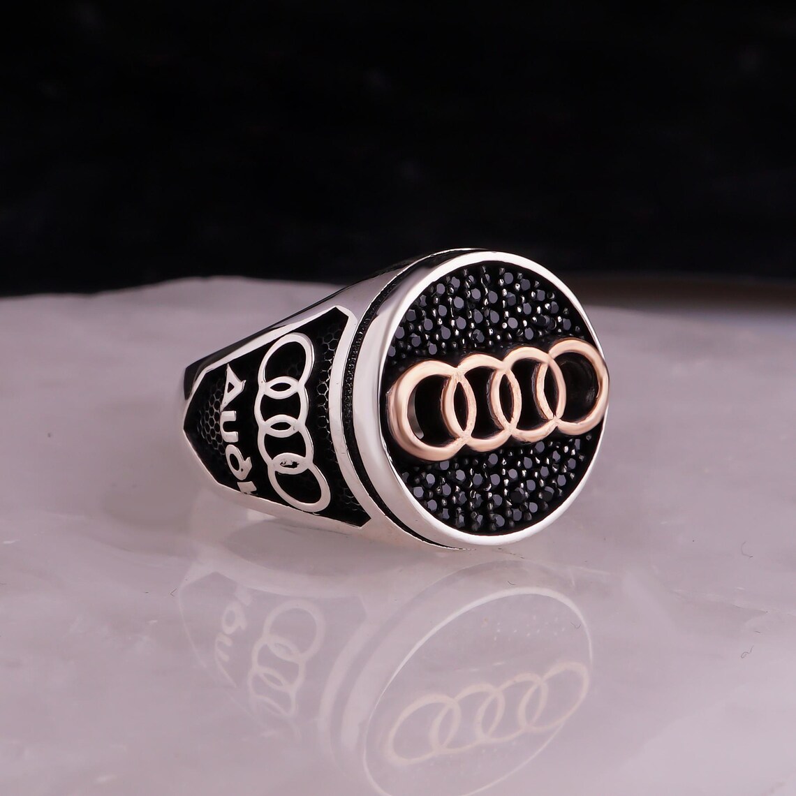 Audi Ring Sterling Silver, Unisex Audi Jewelry, Audi Car Accessories ...