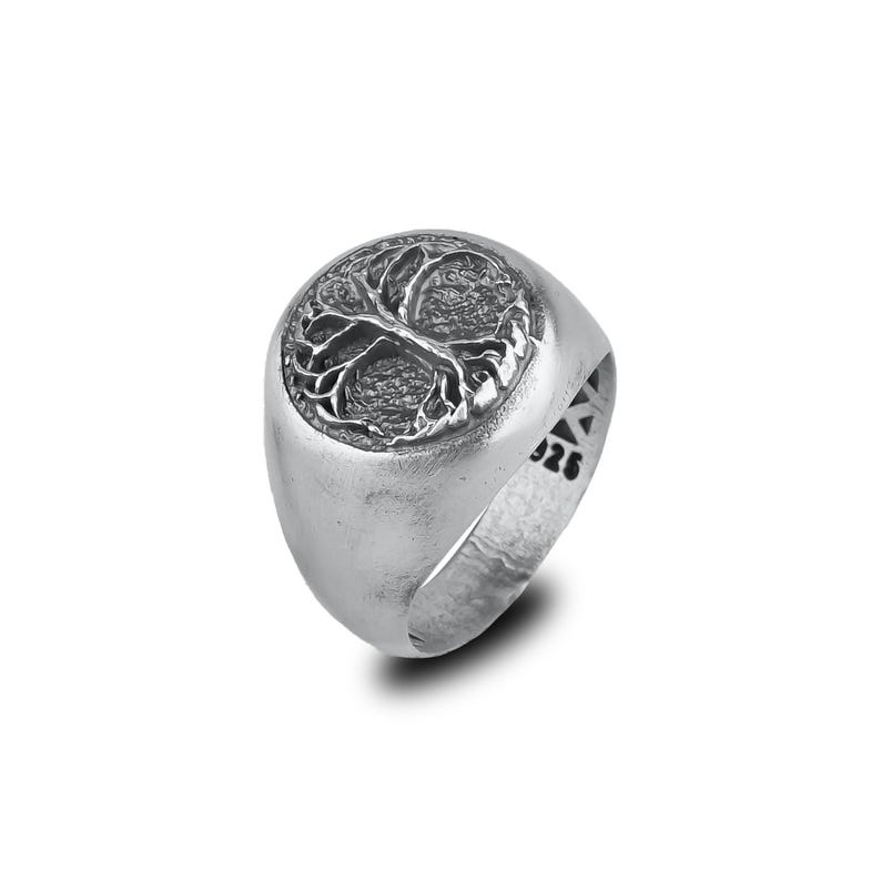 Tree of Life Ring 925 Sterling Silver, Tree of Life Signet Ring ...
