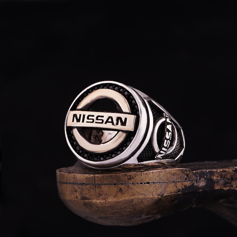 Nissan Ring Sterling Silver, Nissan Logo Jewelry, Nissan Car Ring ...