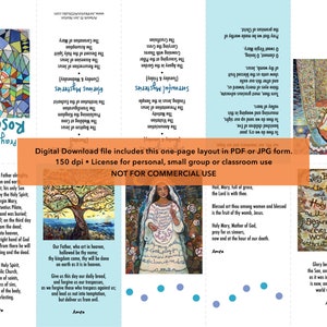 Pray the Rosary Foldable Mini Booklet, Digital Download, Hail Mary ...
