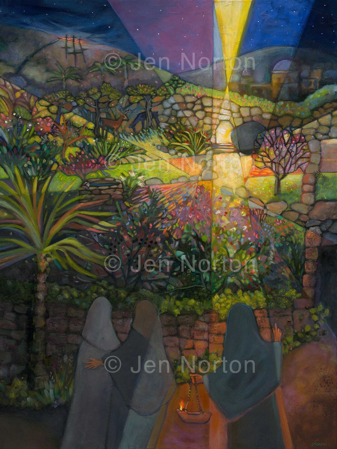 The Resurrection, Women at the Tomb on Easter Morning Art Print, Mary ...