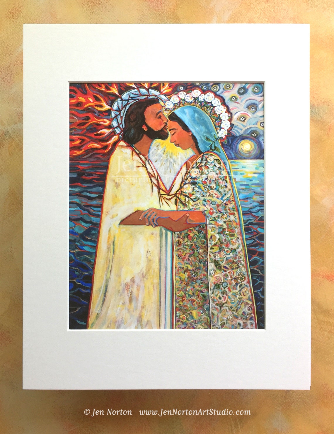 Mary Queen of Heaven Crowned by Jesus Catholic Art Print - Etsy