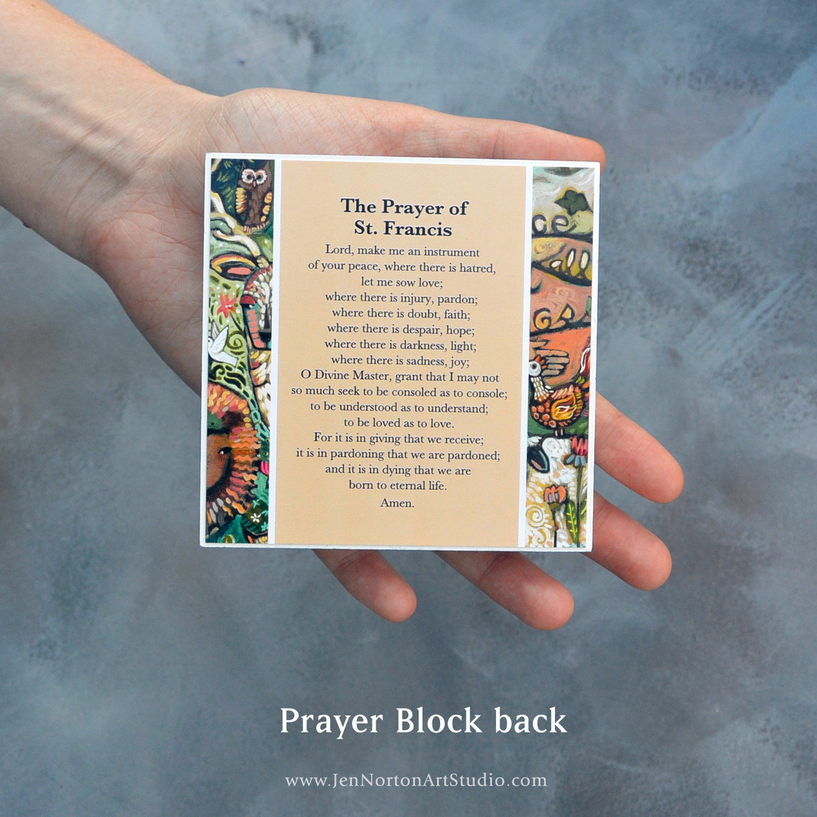 Saint Francis Prayer Block Peace and Good Things Prayer of - Etsy