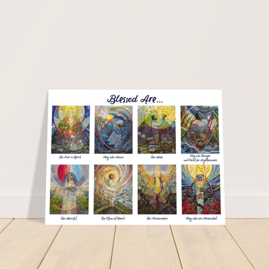 Beatitudes Poster, Blessed Are They, Catholic Classroom, Sermon on the ...