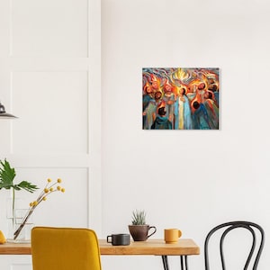 Pentecost Poster, Fire of the Holy Spirit on Disciples, Confirmation ...