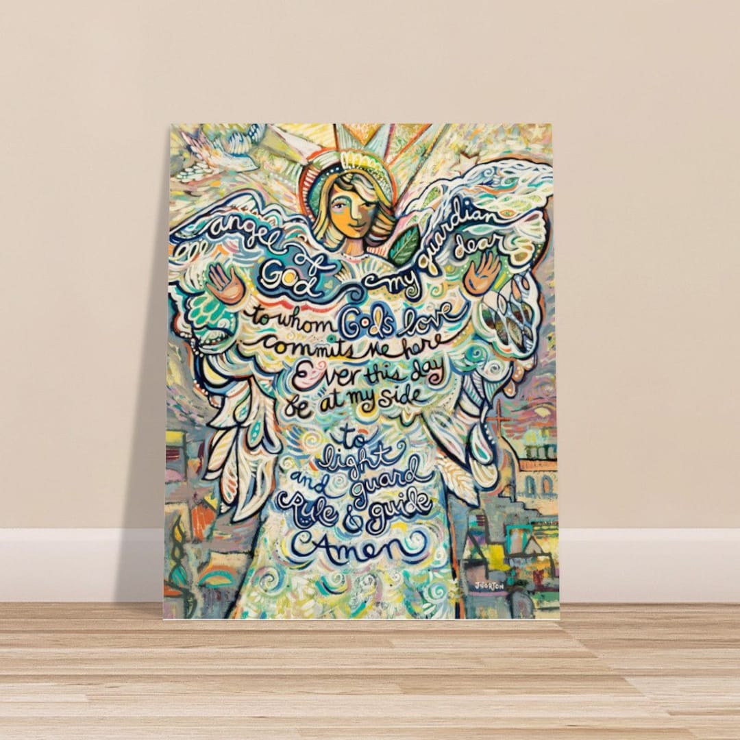 Guardian Angel Poster, Angel of God, My Guardian Dear, Christian Child ...