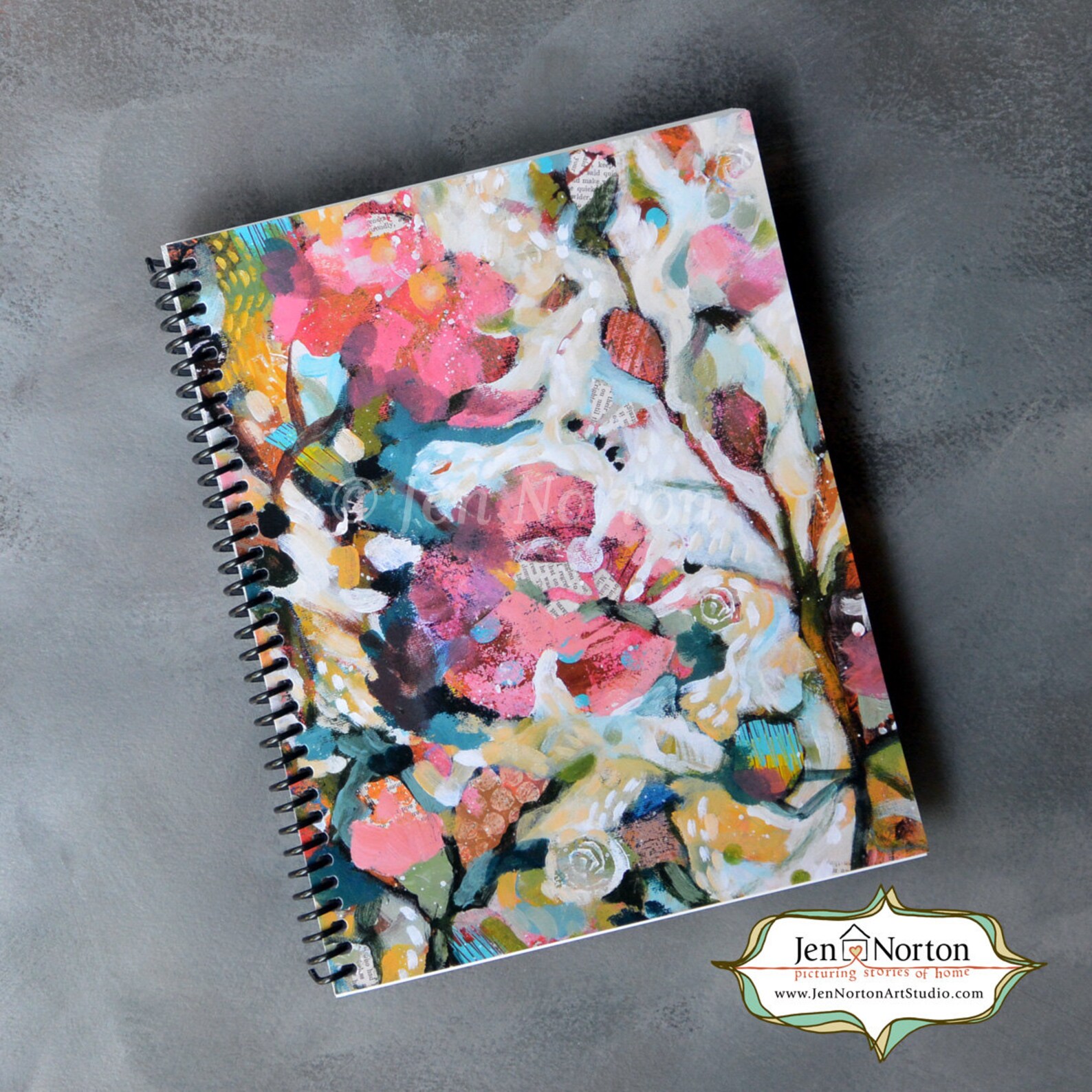 Pink Floral Writing Journal Spiral-bound Notebook With Lined - Etsy